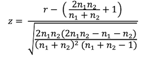 Computing the Z Statistic for the One Sample Runs Test – Applied ...