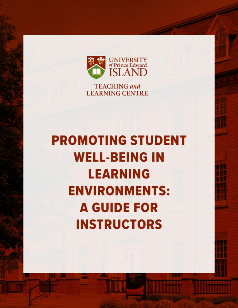 Promoting Student Well-Being in Learning Environments: A Guide for ...